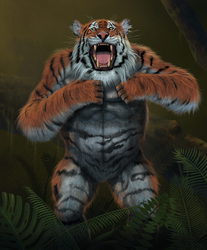 Tigerilla Wall Mural by Vincent Hie