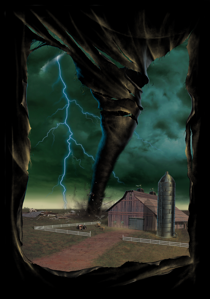 Tornado Breakthrough Wall Mural by Vincent Hie