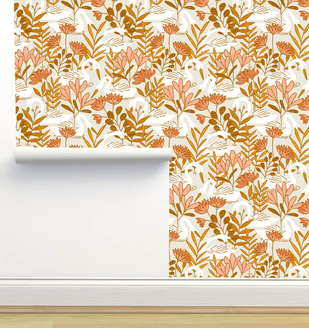 Odette Beige Wallpaper by Amy MacCready