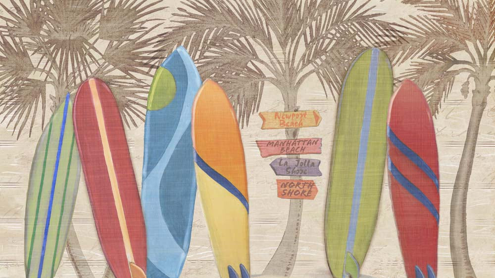 Surf City Horizontal II Wall Mural