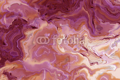 Abstract Fantasy Marble Texture Fractal Background In Bordeaux And Ora