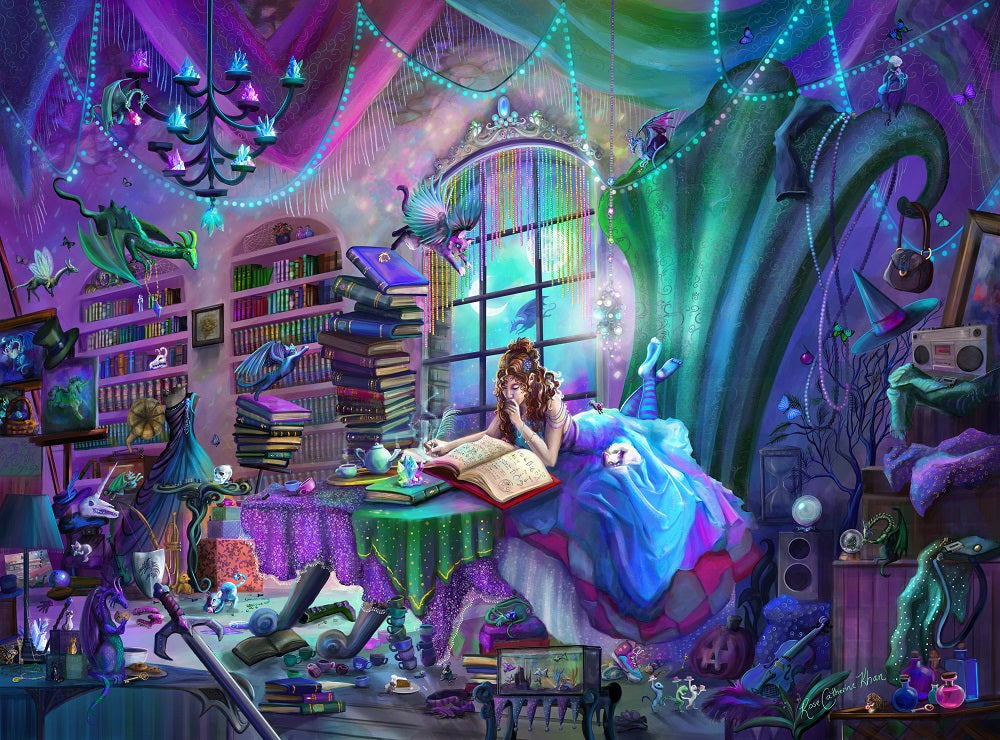 Magic Study Violet Version Wall Mural by Rose Khan