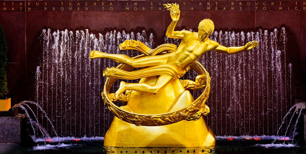 Prometheus Statue at Rockefeller Center Wall Mural