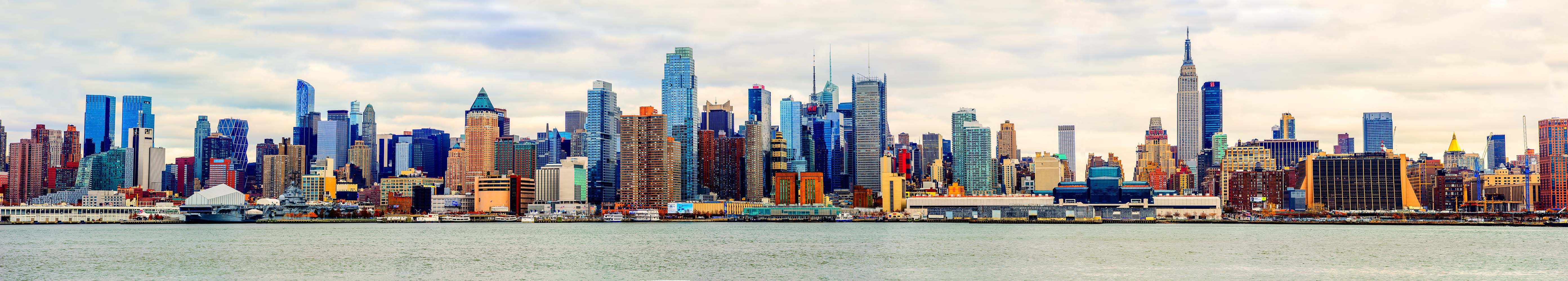 Manhattan Color Splash Panorama Wall Mural