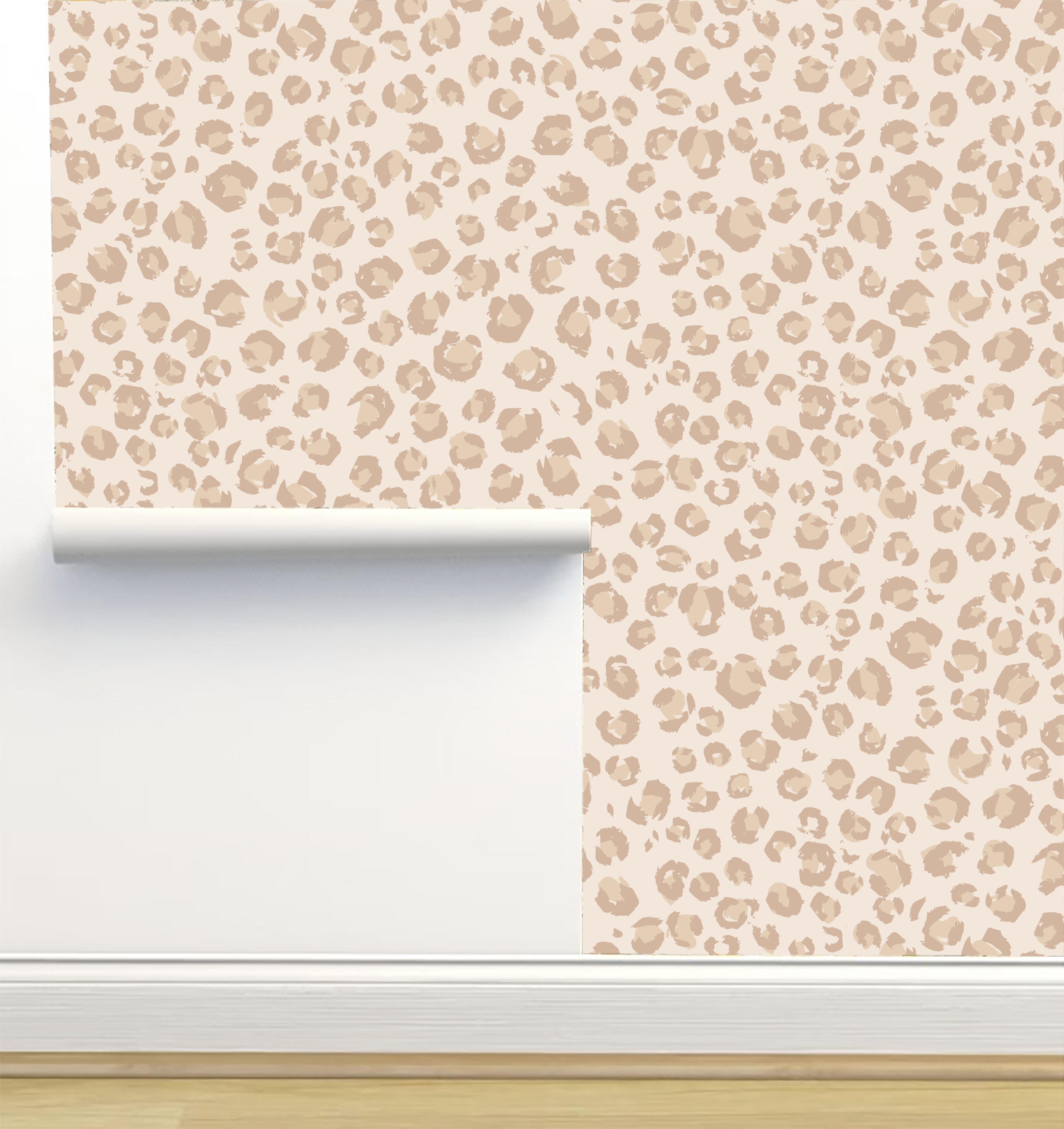 Animal Print in Beige Wallpaper by Erin Kendal