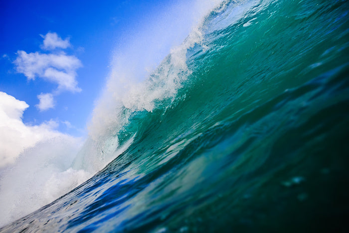 Ocean Background Big Shorebreak Wave For Surfing Hawaiian Swell For Sp