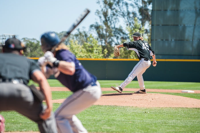 Baseball Pitcher Winding Up To Pitch To Left Handed Batter Wall Mural