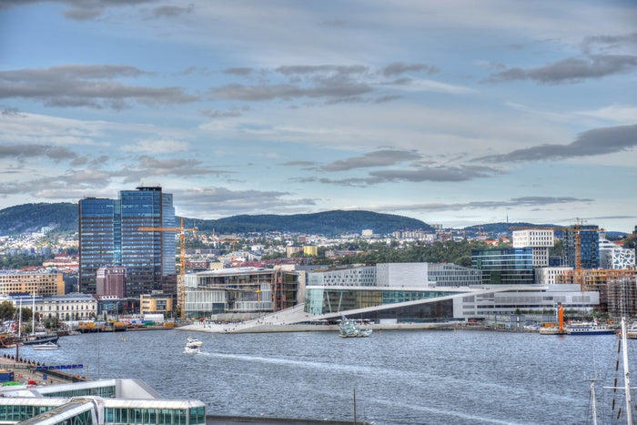 Oslo, Norwegen, Stadt, Skyline, Hafen, Leuchtturm, Hauptstadt, Rathaus