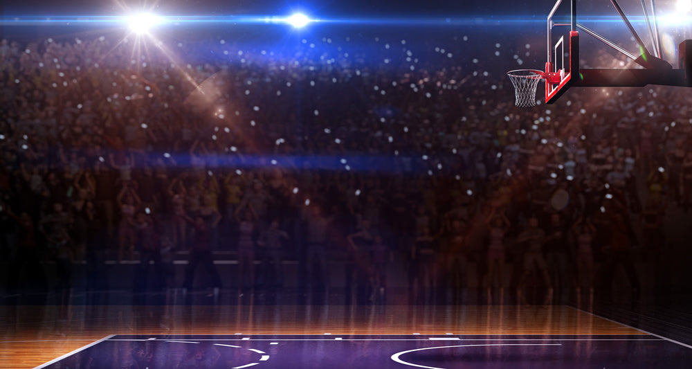Basketball Court Wide View All Cort In A Little Defocus Bacground Wall