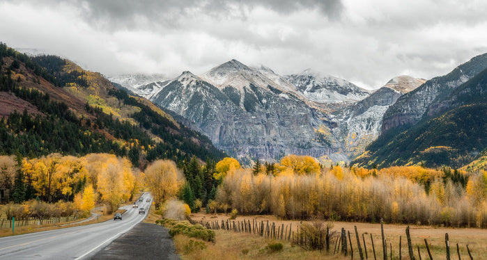 Autumn Drive On Scenic Highway 145 To Telluride Colorado - Rocky Mount