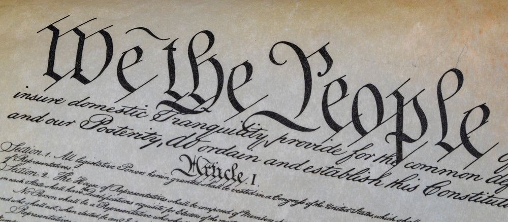 We The People Usa Constitution Detail Wall Mural