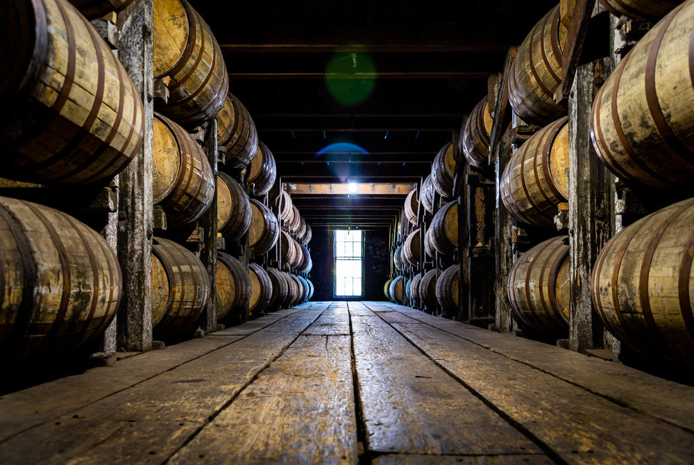 Bourbon Barrel Rickhouse Aisle Wall Mural
