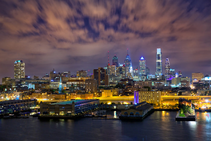 Philadelphia Skyline At Night, US Wall Mural