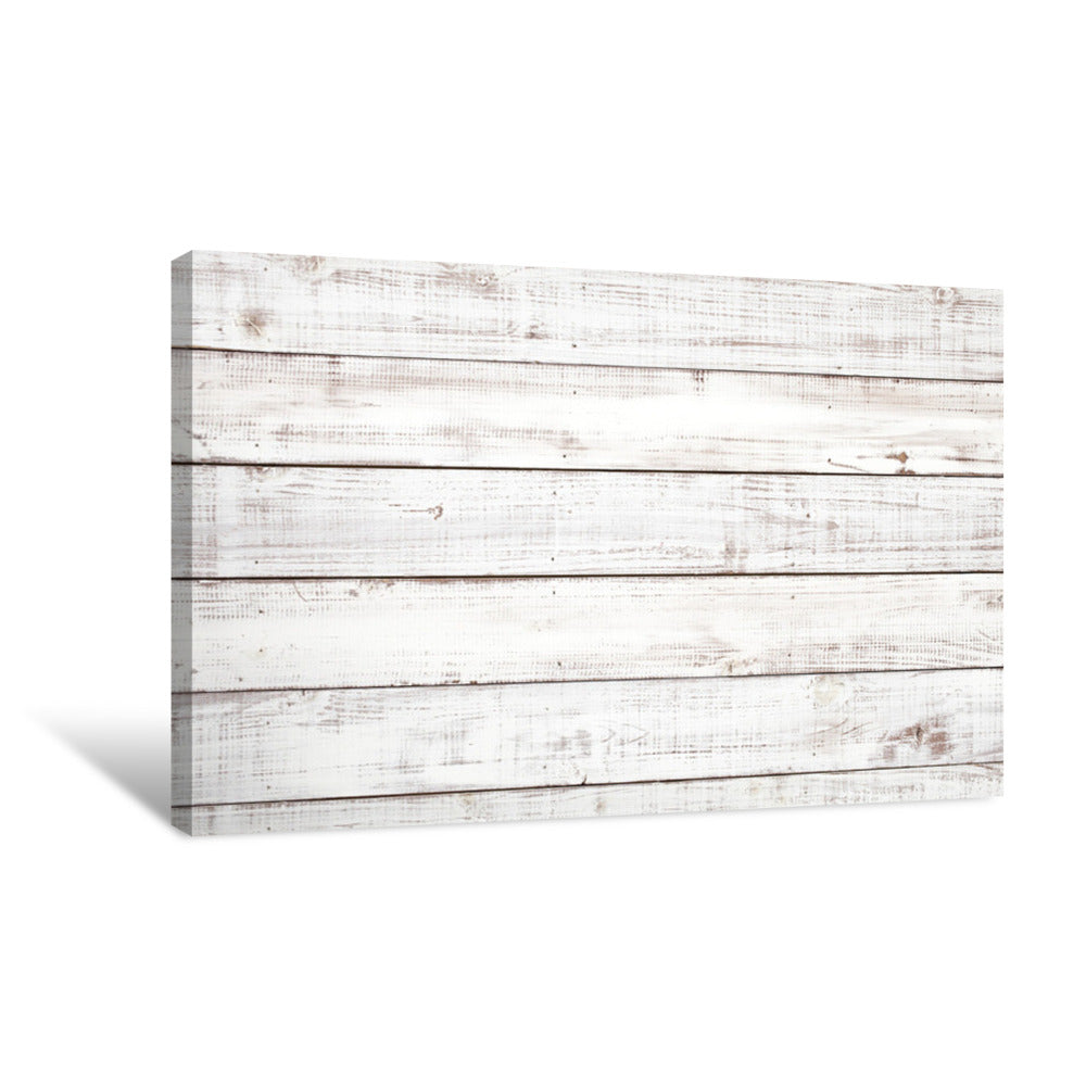 White Shiplap Canvas Print