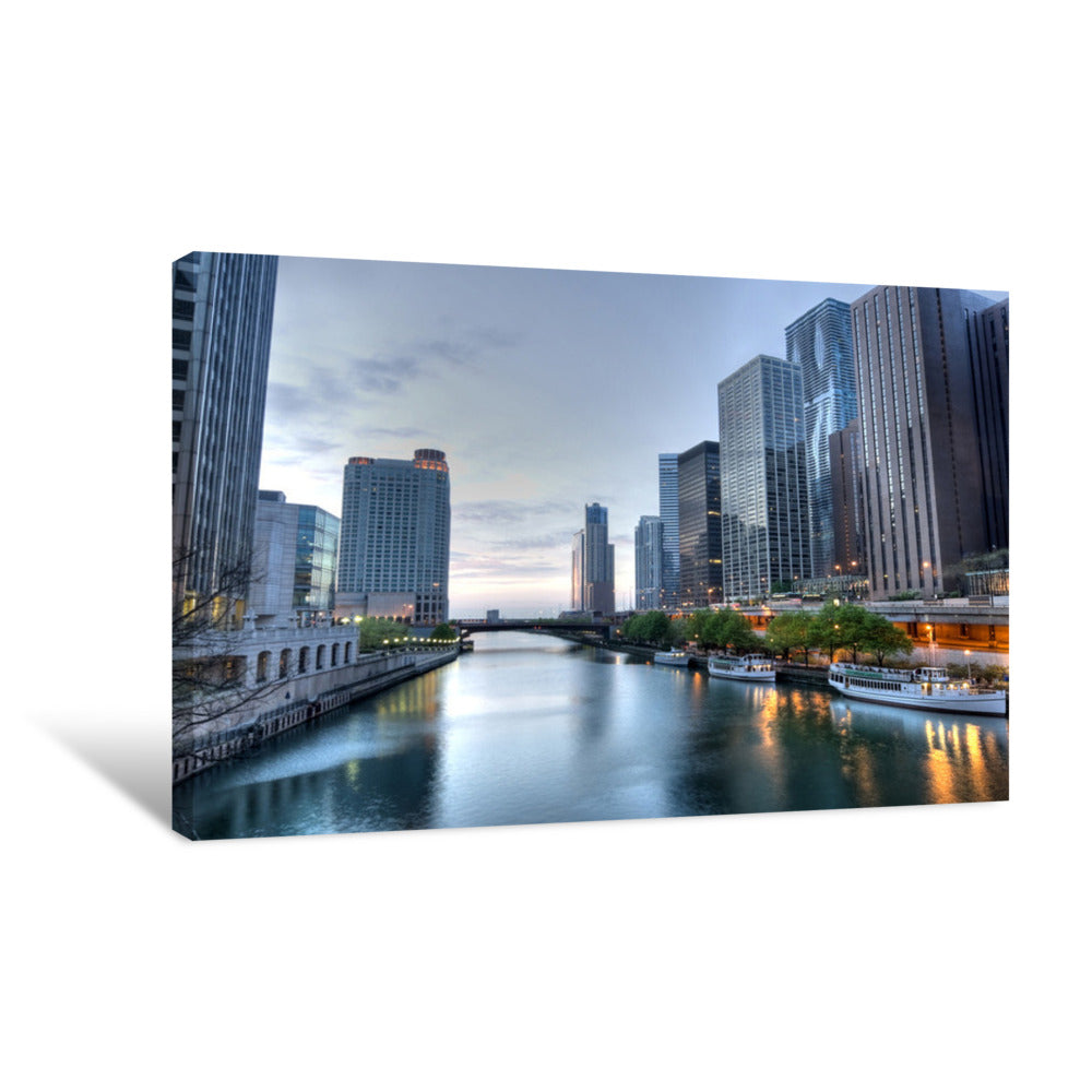 HDR Of Chicago The Early Morning Canvas Print