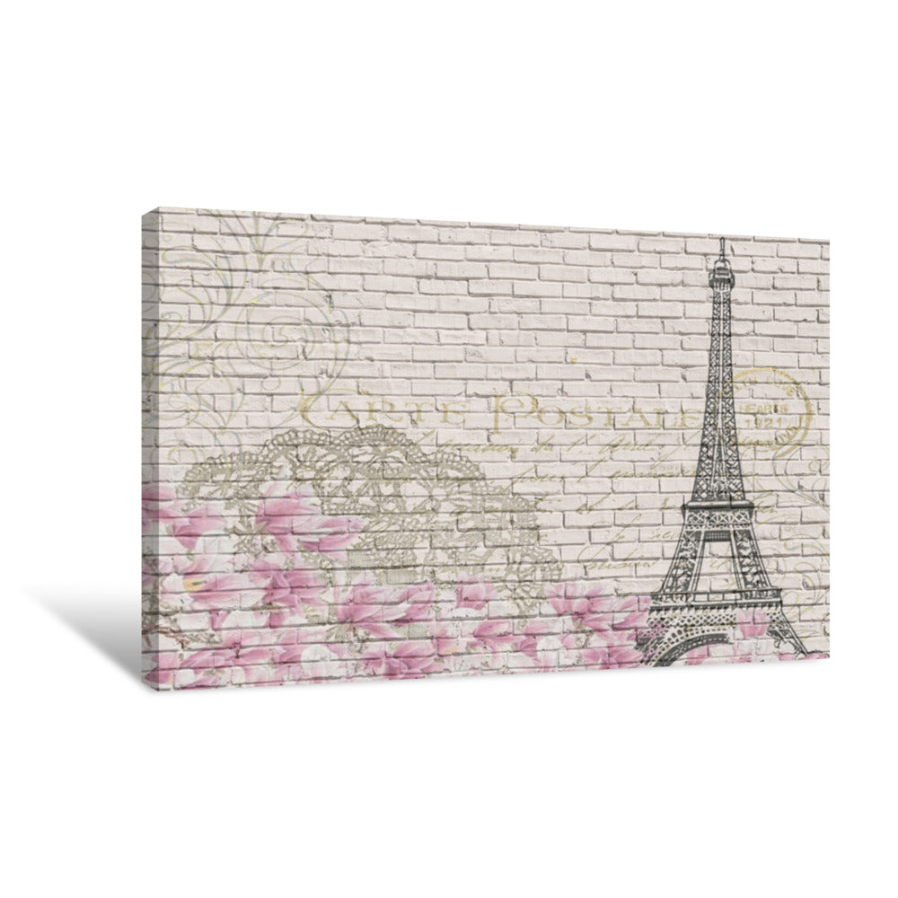 Paris Brick Wall Canvas Print