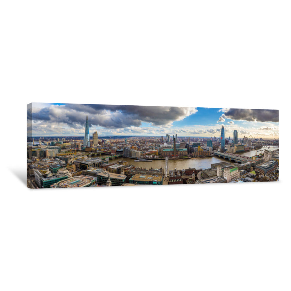London, England - Panoramic Skyline View Of London With Millennium Bri