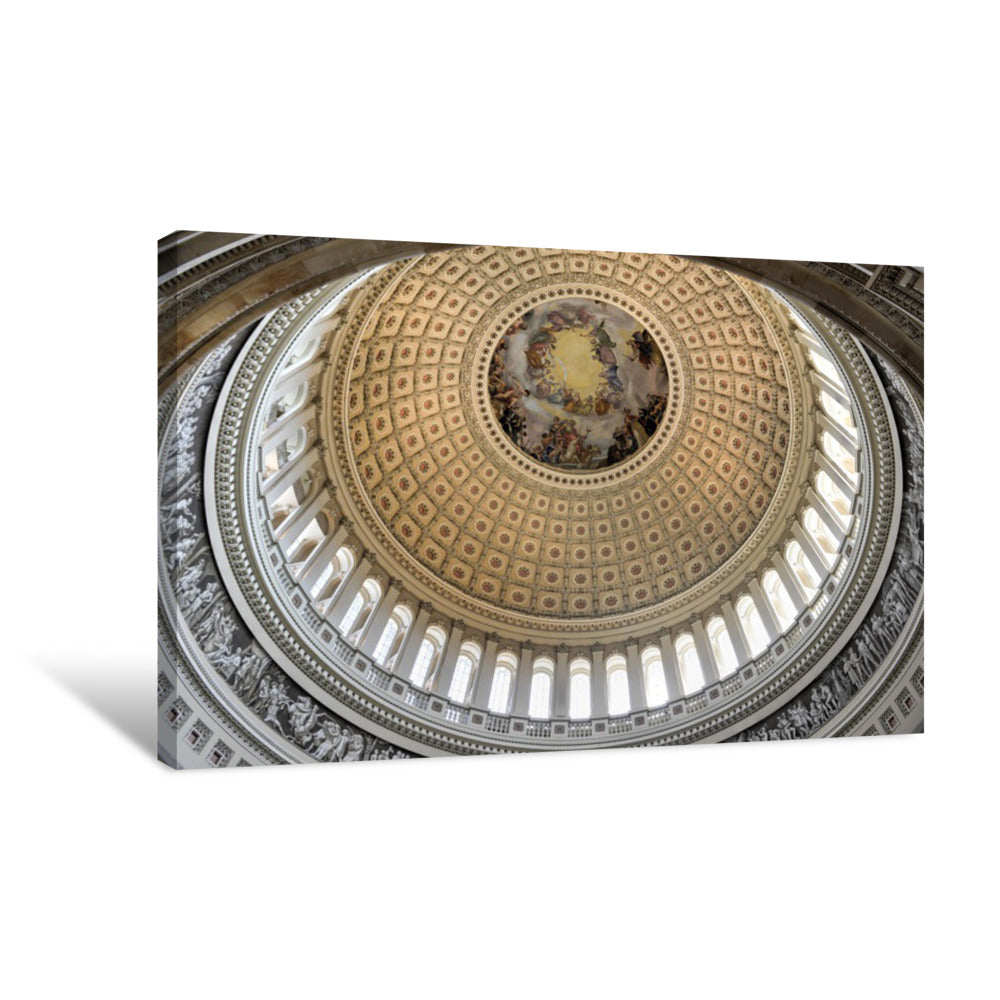 Dome Inside Of US Capitol, Washington DC Canvas Print