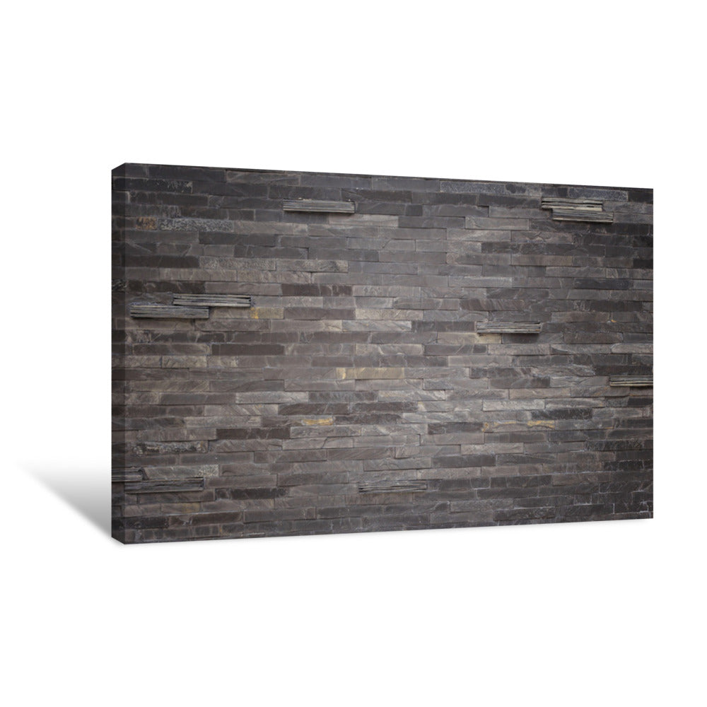 Black Slate Wall Texture And Background Canvas Print