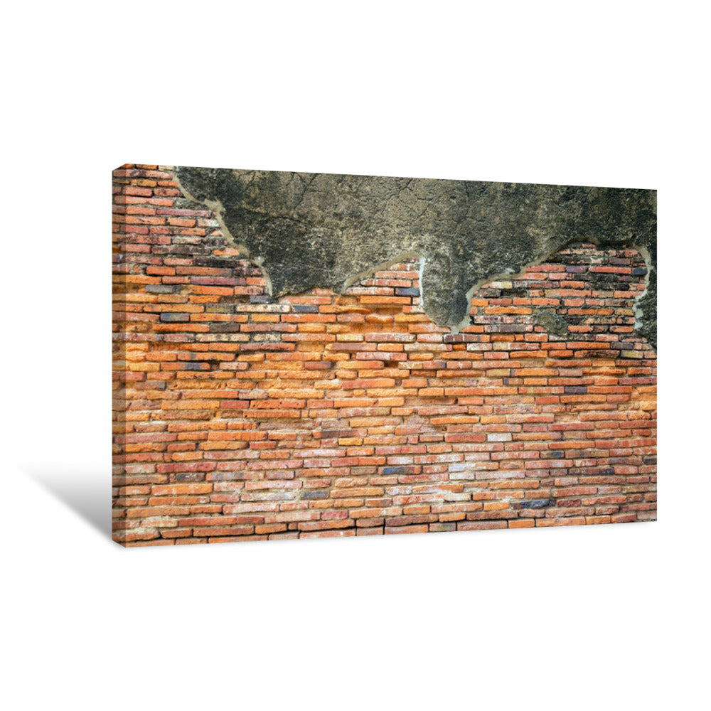 An Old Brick Wall Texture At Ancient Ruin Canvas Print