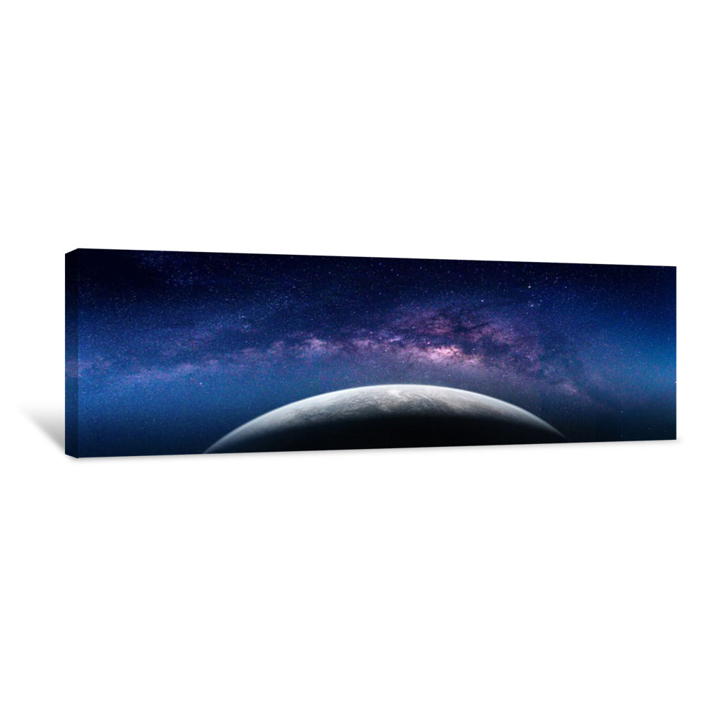 Landscape With Milky Way Galaxy Earth View From Space With Milky Way G