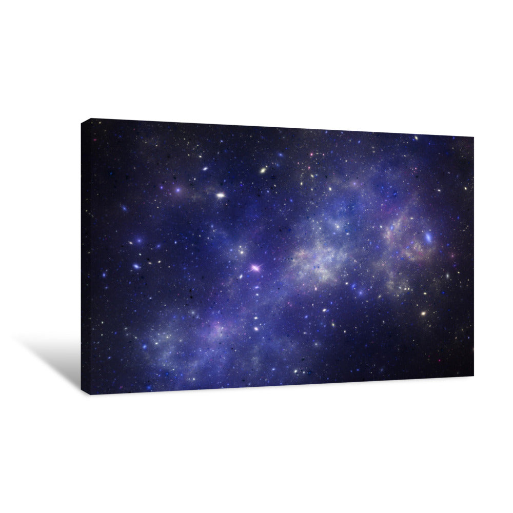 Indigo Fractal Sky With Stars, Digital Artwork For Creative Graphic De