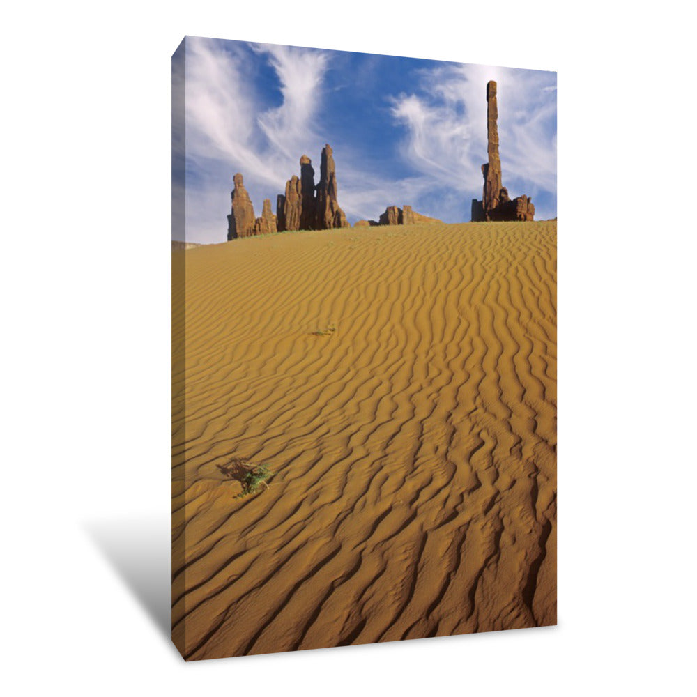 Yeibichai Rocks And Sand Monument Valley Canvas Print