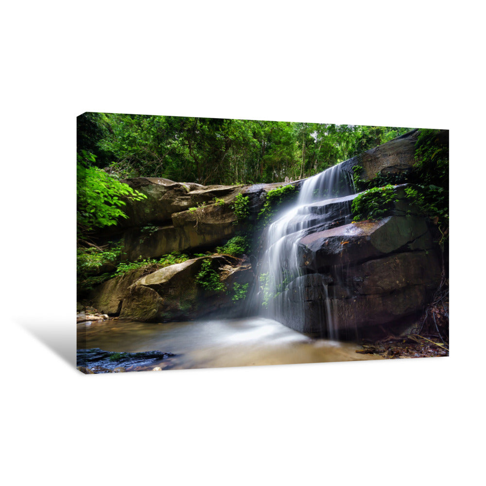 The Fresh Water Flowing At The Tupah Waterfall, Located At Merbok, Ked