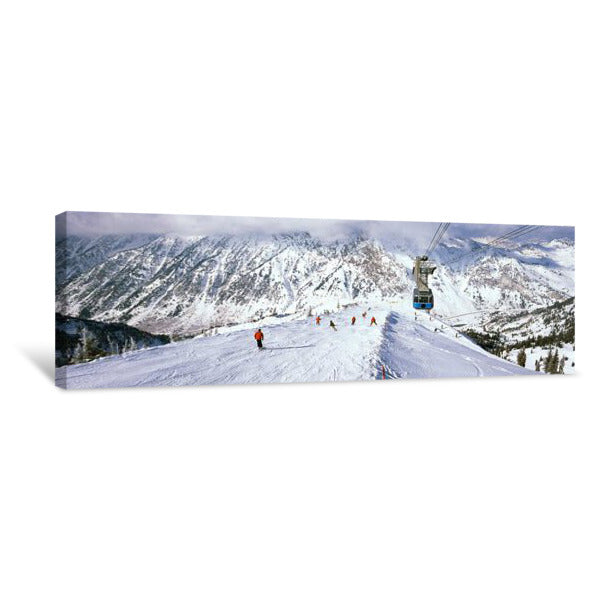 Overhead Cable Car In A Ski Resort, Snowbird Ski Resort, Utah, USA Can