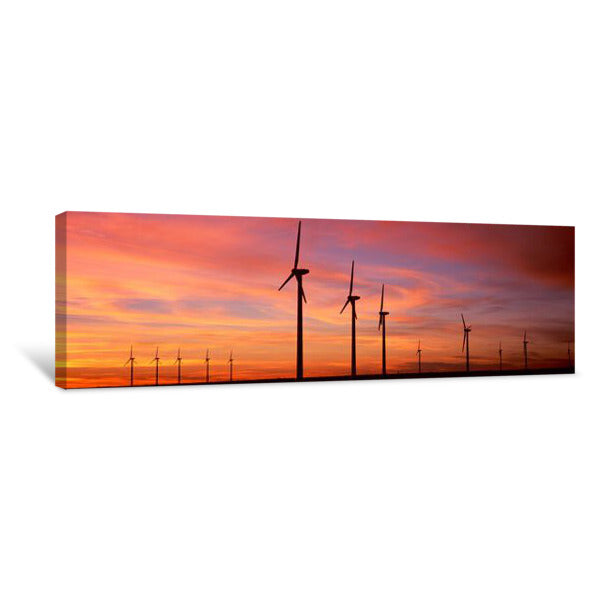 Wind Turbine In The Barren Landscape, Brazos, Texas, USA Canvas Print