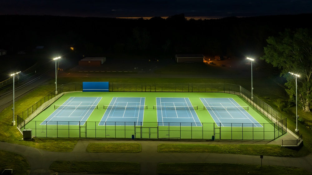 Illuminated Pickleball Court Wall Mural
