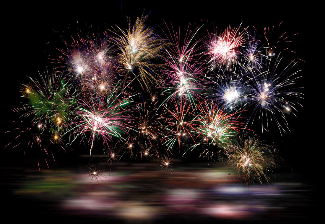 New Year Fireworks Wall Mural