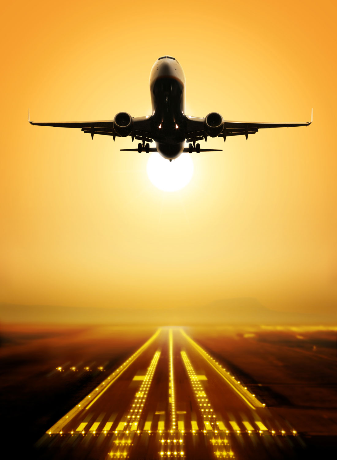 Sunset Takeoff Wall Mural